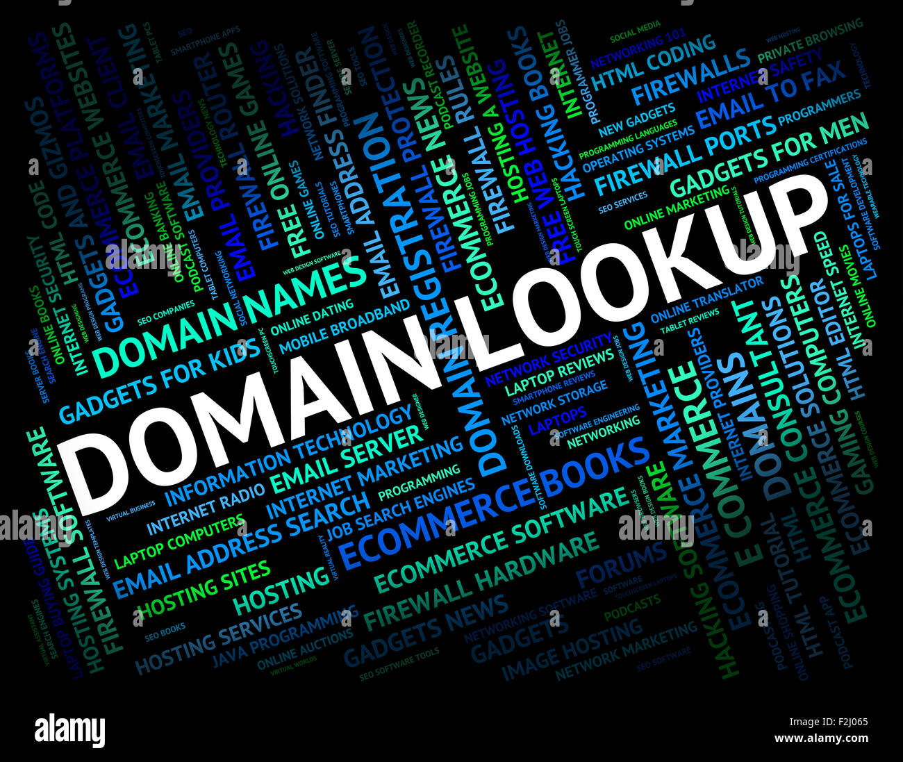 Domain Lookup Representing Domains Searches And Realm Stock Photo - Alamy
