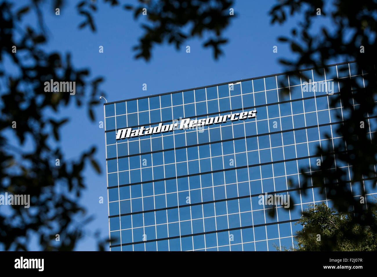 A logo sign outside of the headquarters of The Matador Resources ...
