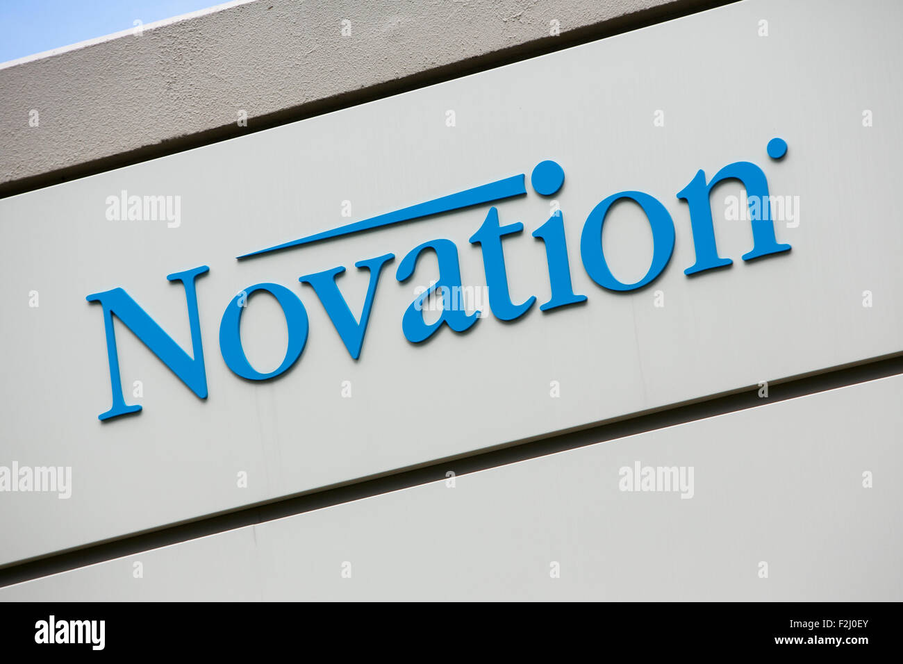 A logo sign outside of the headquarters of VHA, Inc., the parent ...