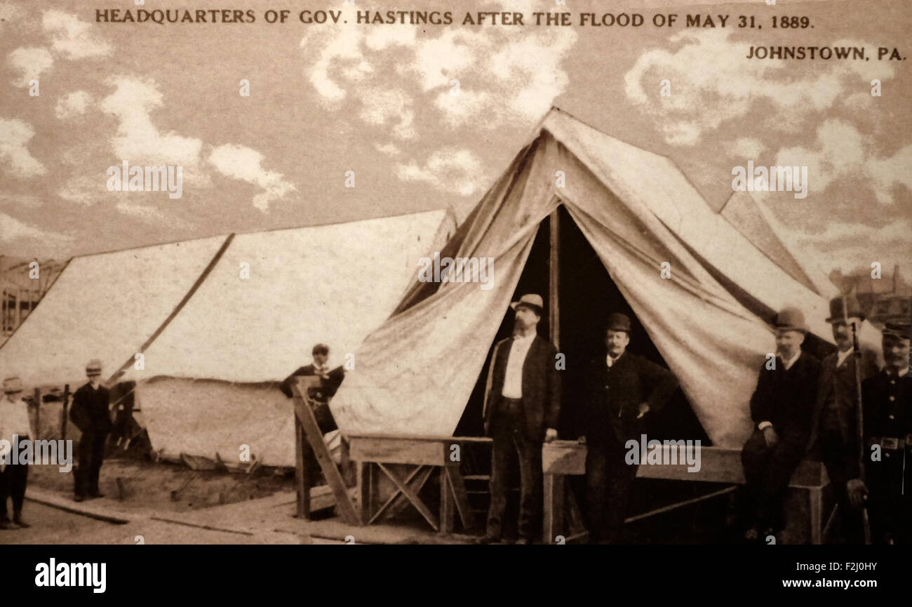 Headquarters of Governor Hastings after the flood of May 31, 1889 ...