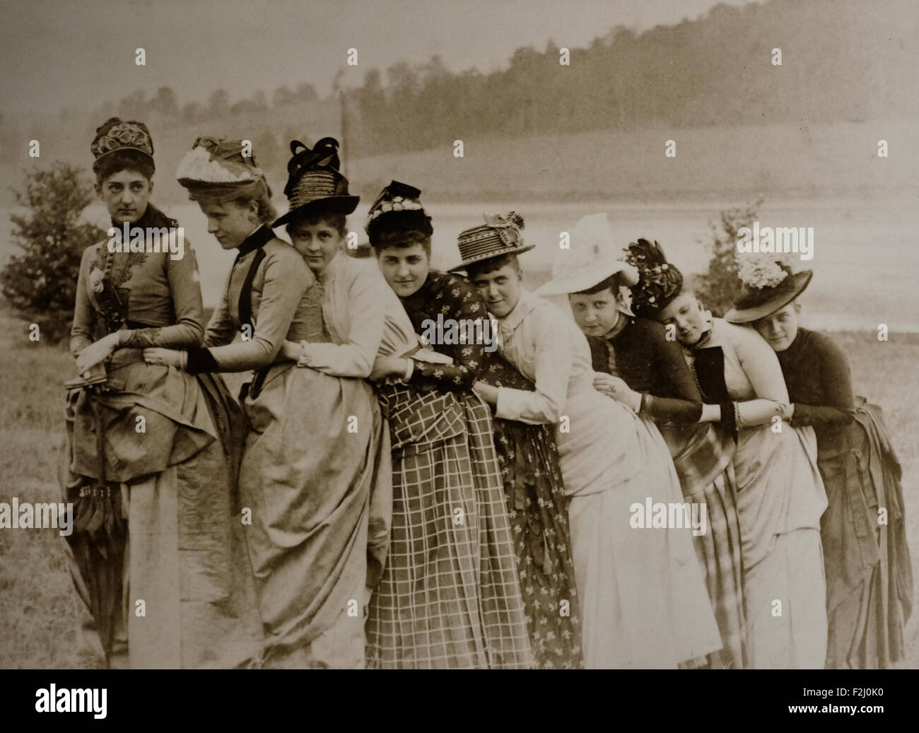 Ladies at the South Fork Fishing and Hunting Club, sometime before the ...