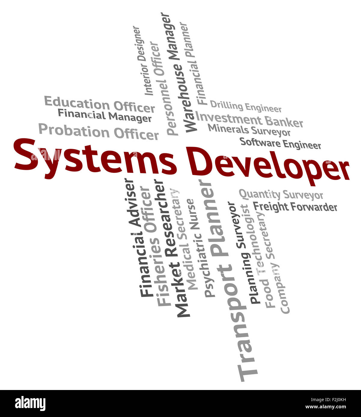 Systems Developer Showing Career Designer And Develops Stock Photo - Alamy