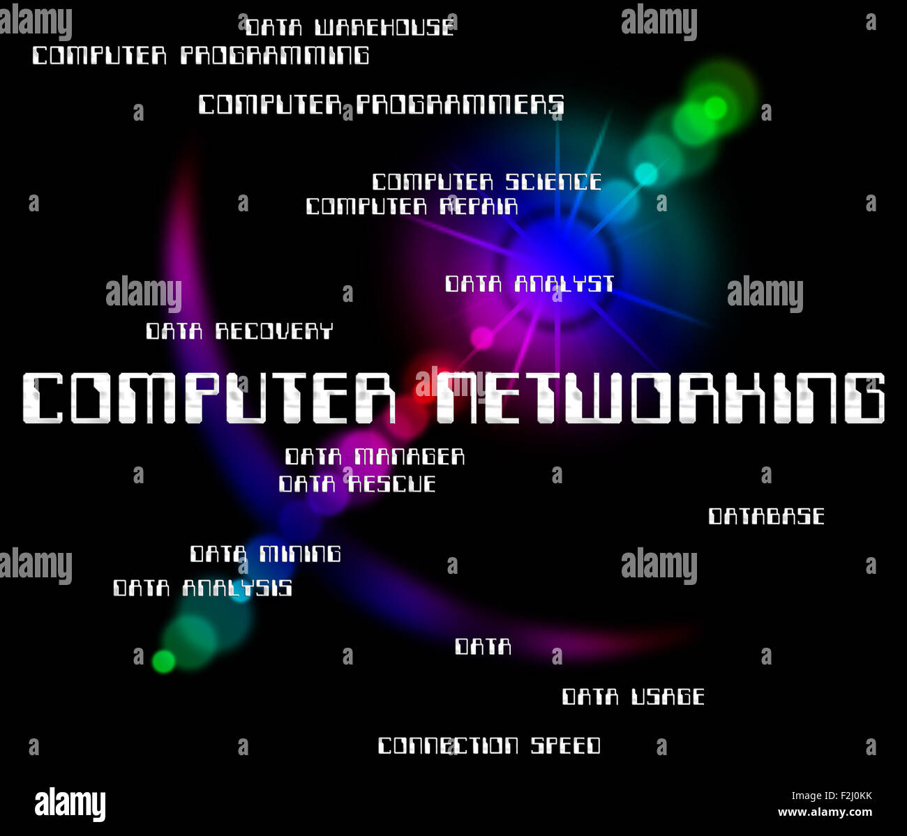 Computer Networking Meaning Global Communications And Connection Stock ...