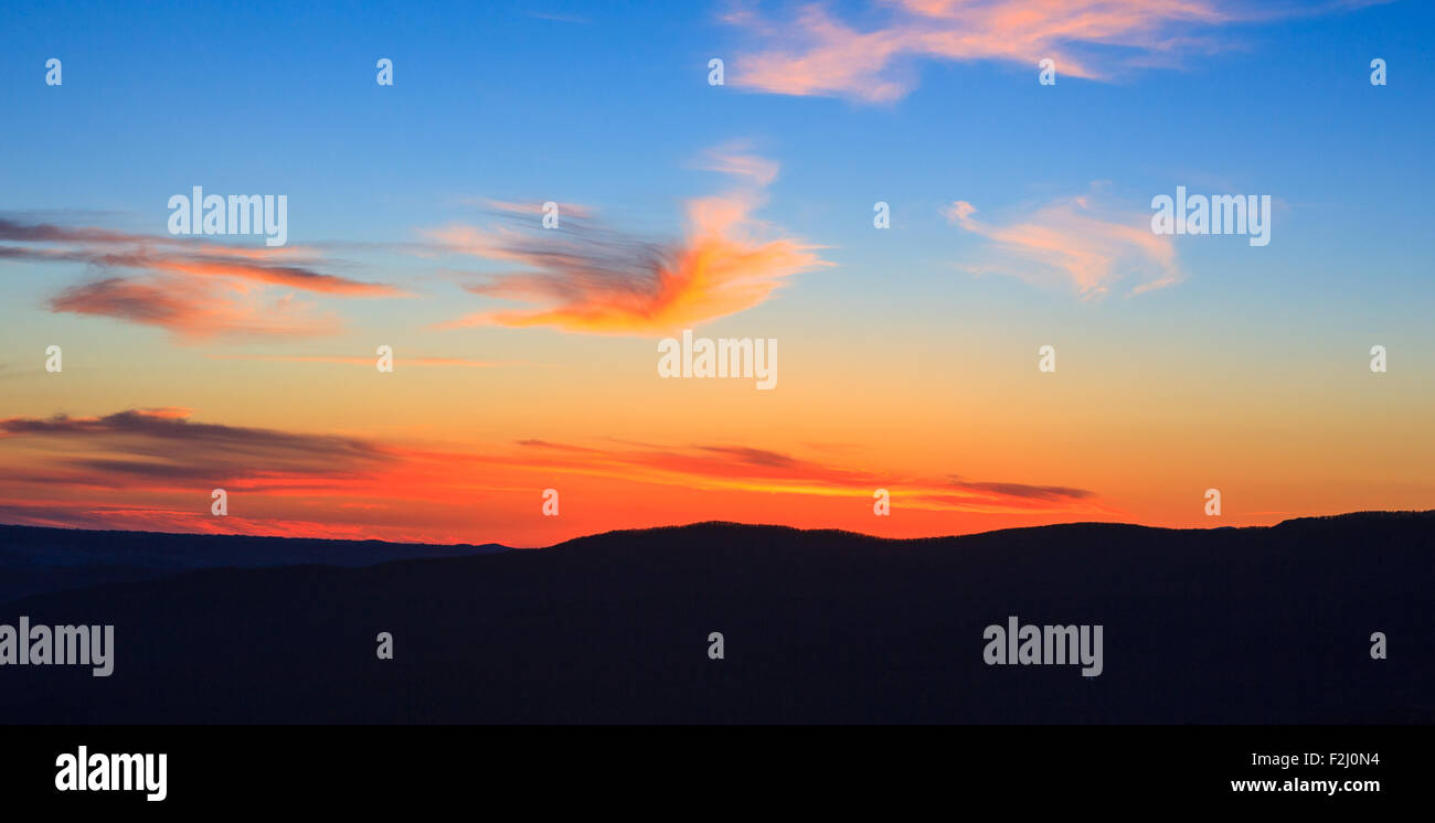 View of nice countryside sunset in italy Stock Photo - Alamy