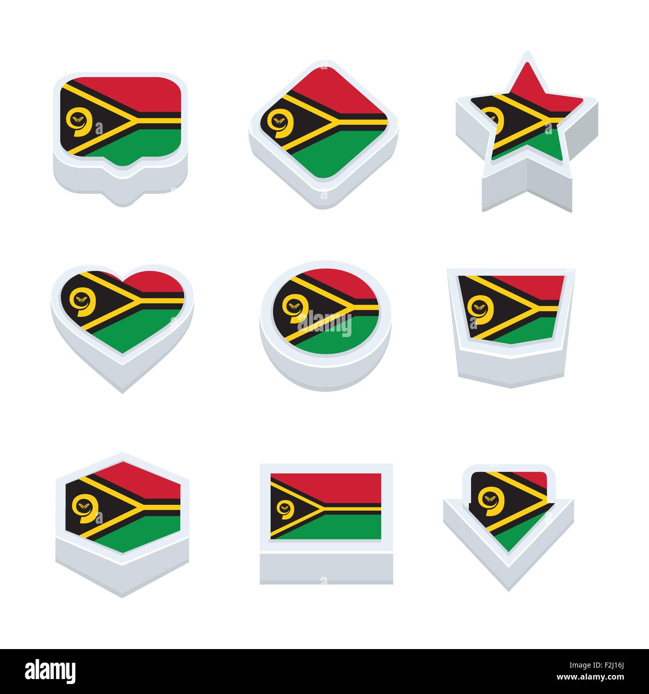 Vanuatu flags icons and button set nine styles Stock Vector Image & Art - Alamy