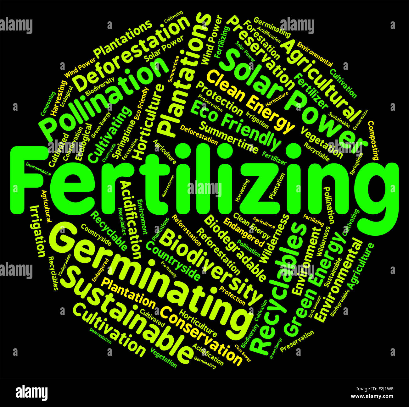 Fertilizing Word Meaning Soil Conditioner And Composted Stock Photo - Alamy