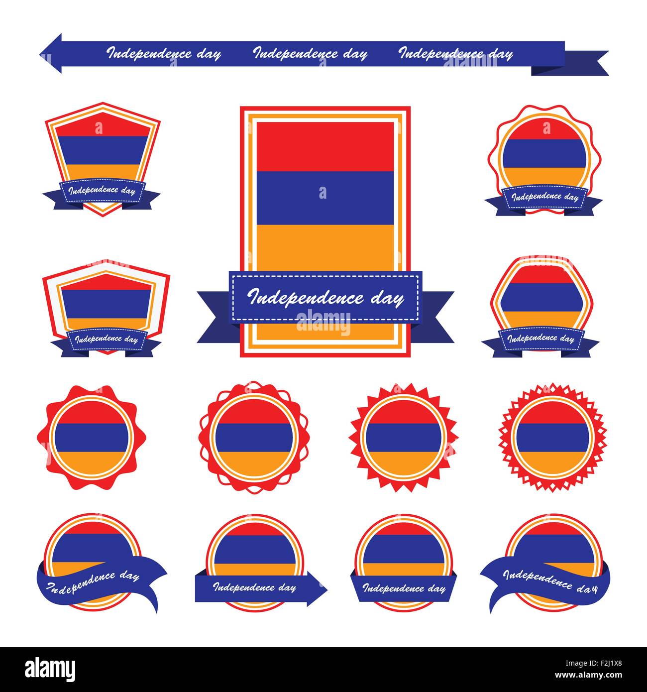armenia independence day flags infographic design Stock Vector Image ...