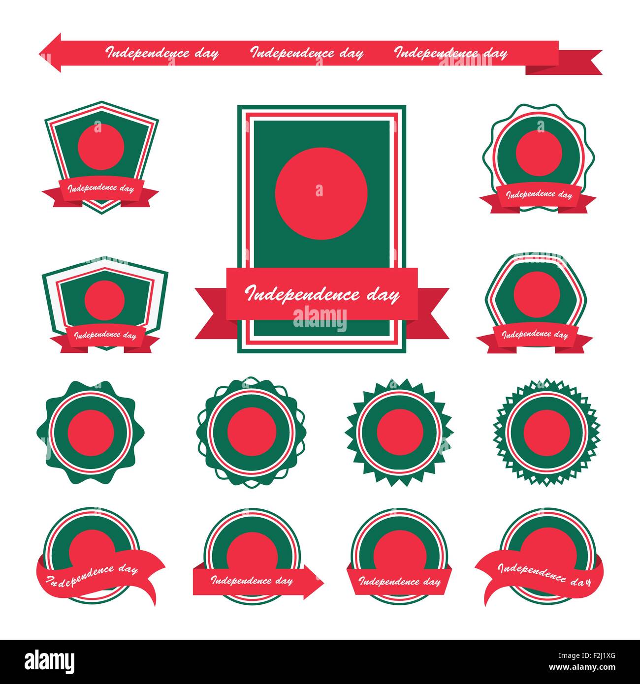 bangladesh independence day flags infographic design Stock Vector Image ...