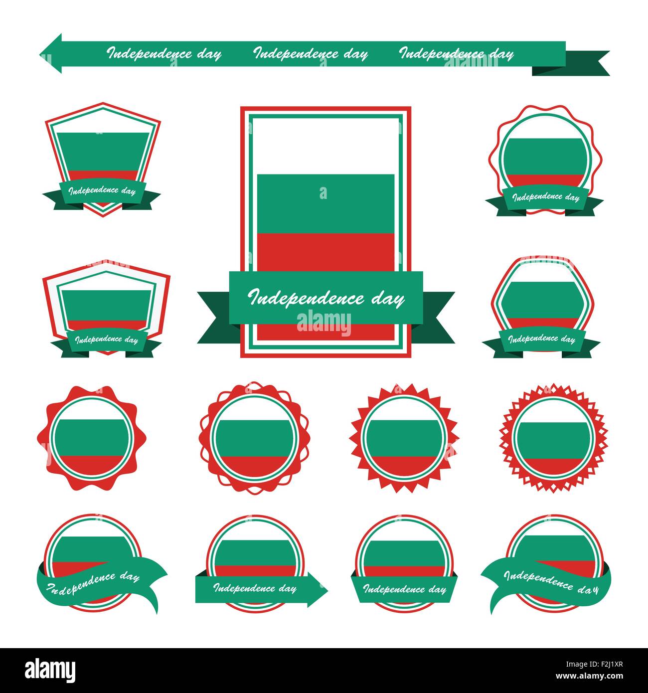 bulgaria independence day flags infographic design Stock Vector Image ...