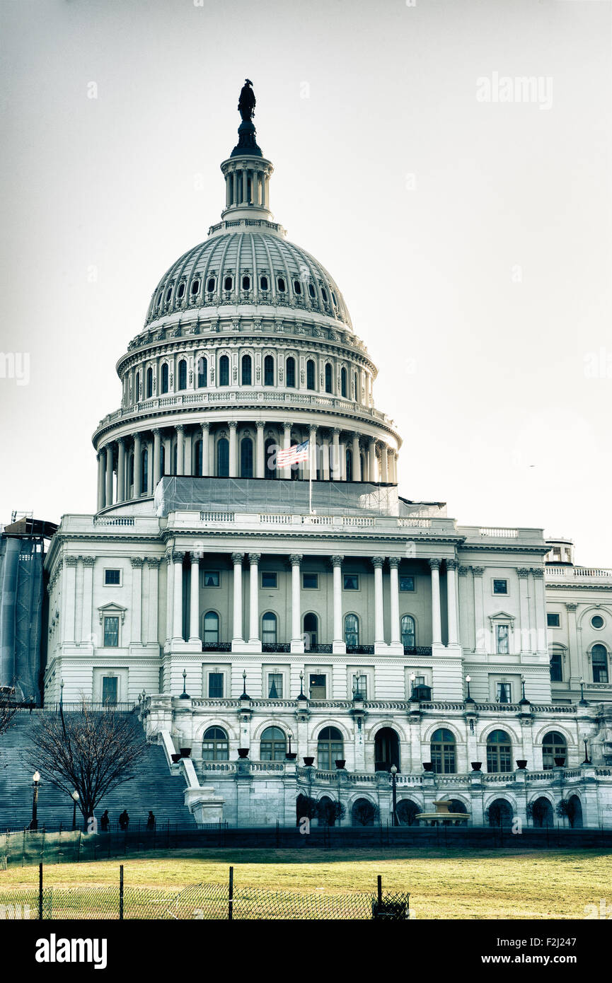 Exterior of United States Capitol building, Washington D.C, U.S.A Stock ...