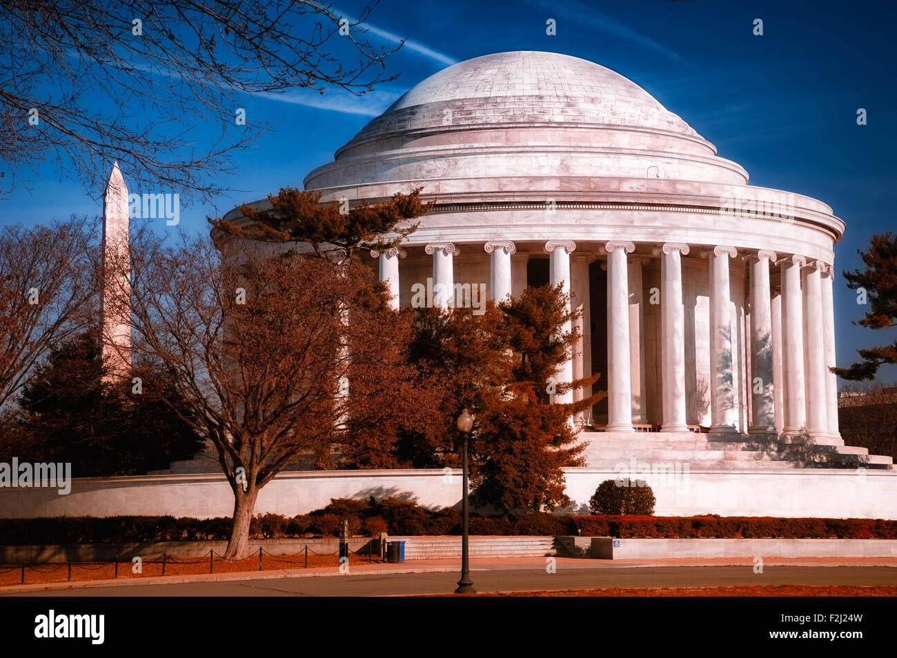 The Jefferson Memorial and The Needle in Washington, DC Stock Photo - Alamy