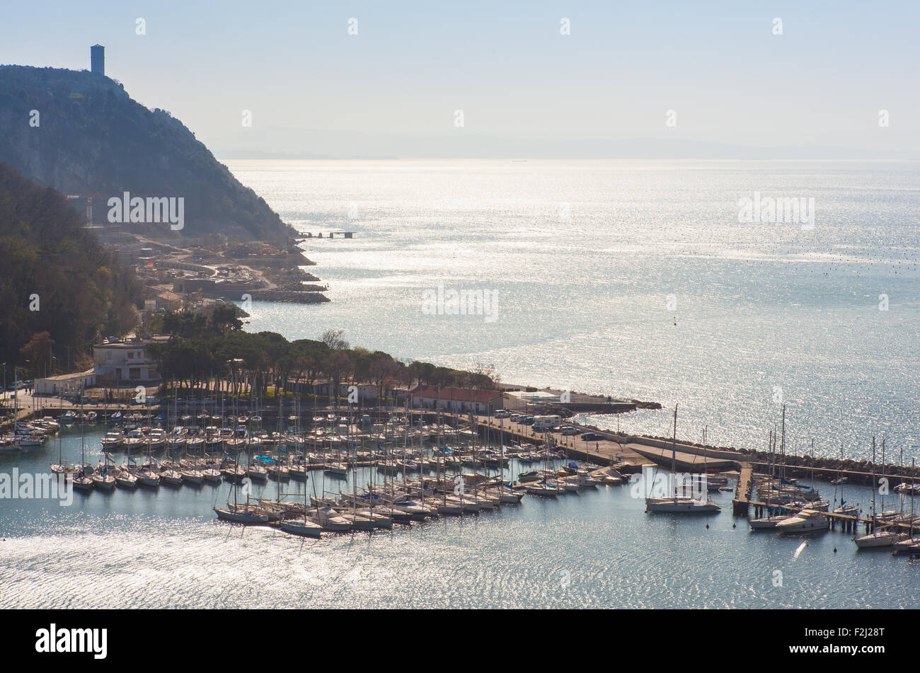 View of the Sistiana Pier in Italy Stock Photo - Alamy