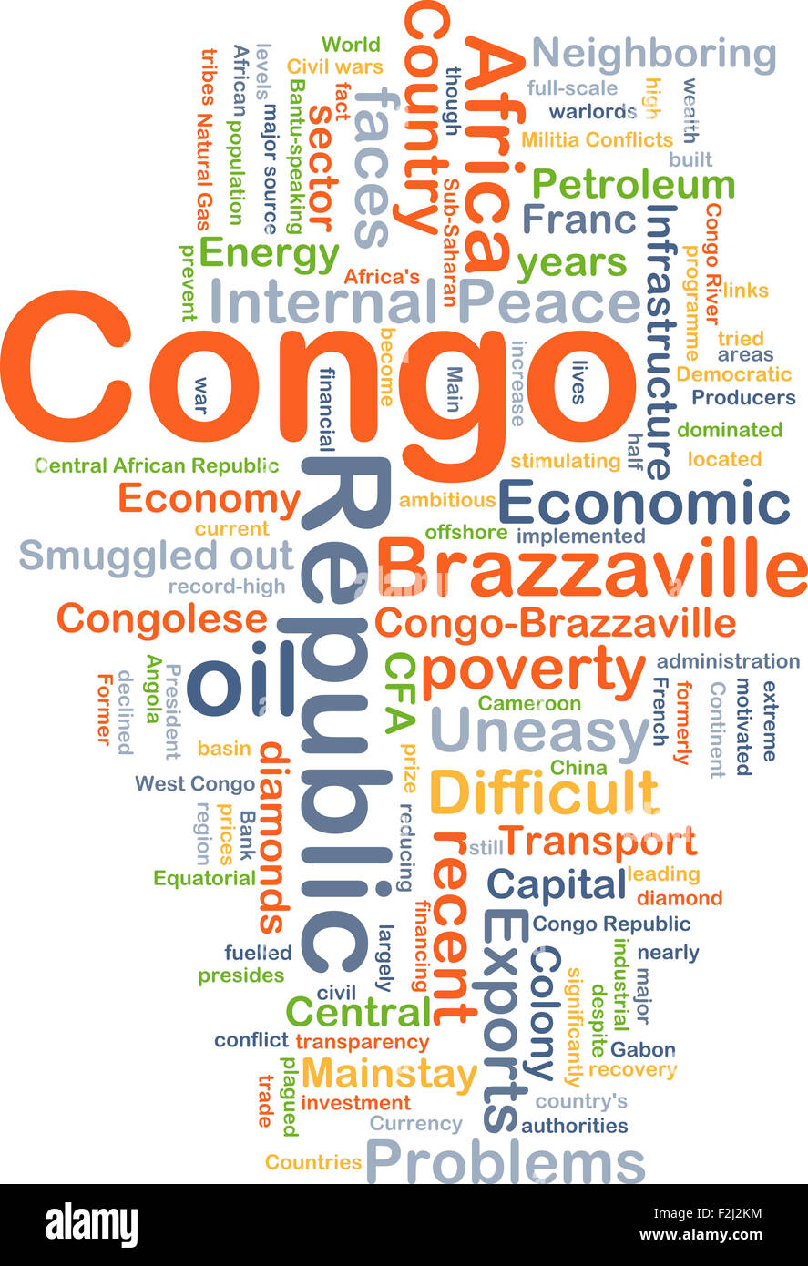Background concept wordcloud illustration of Congo Republic Stock Photo ...