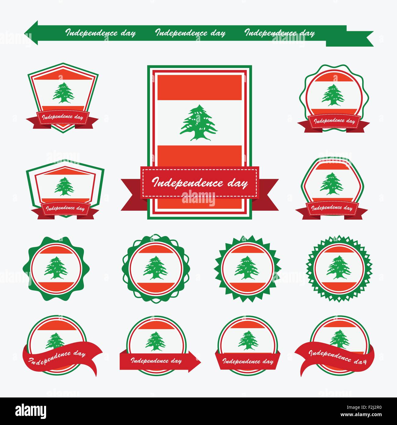 Lebanon independence day flags infographic design Stock Vector Image ...