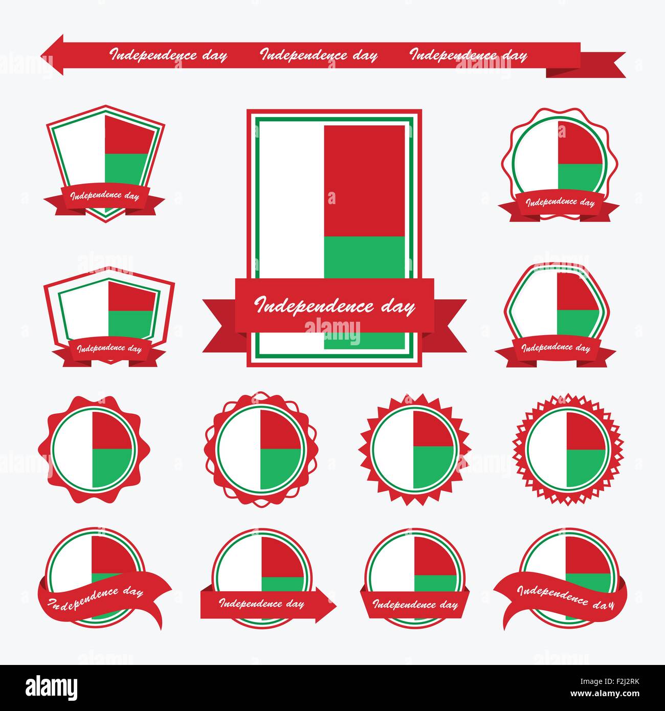 madagascar independence day flags infographic design Stock Vector Image ...