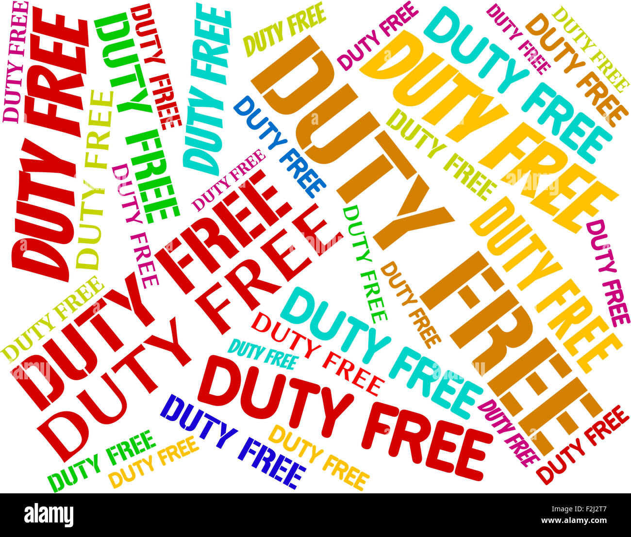 Duty Free Indicating Vat Word And Text Stock Photo - Alamy