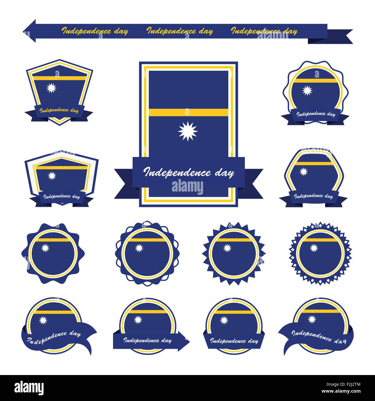 Nauru independence day flags infographic design Stock Vector Image ...