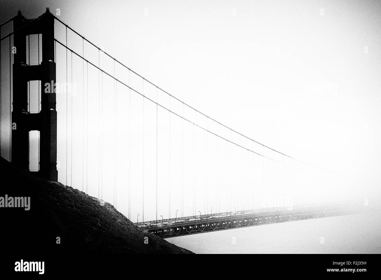 Suspension bridge over the Pacific ocean, Golden Gate Bridge, San ...