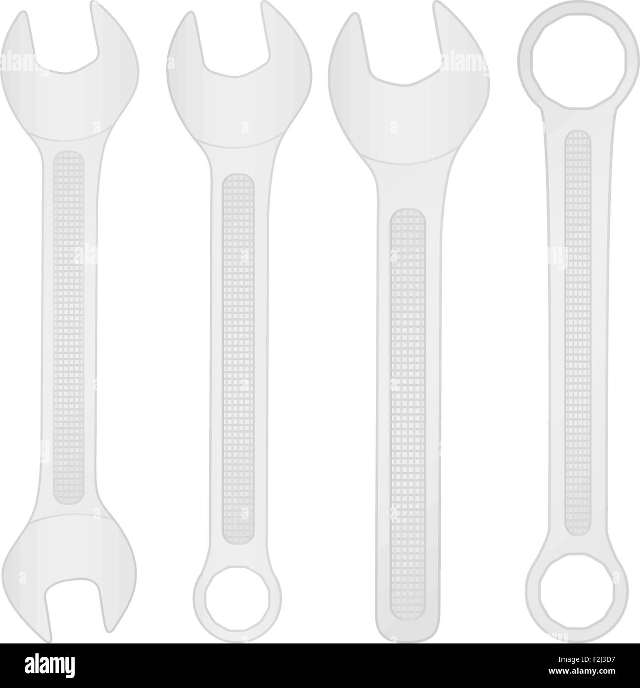 Set of wrench isolated on white background. Vector illustration Stock ...