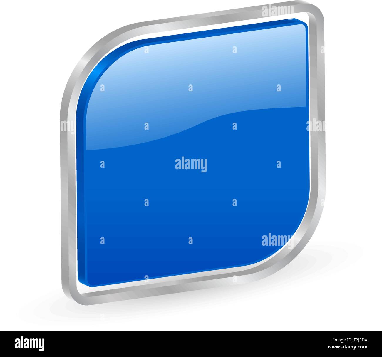 Blue icon with metal contour, isolated on a white background. Vector ...