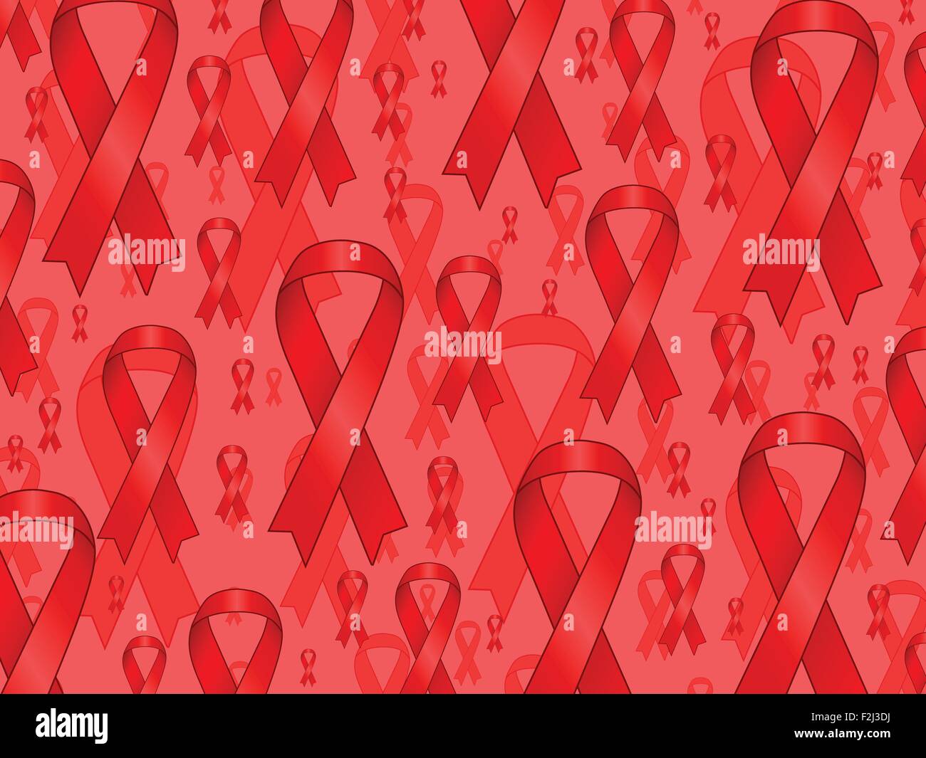 Aids ribbons on red background. vector illustration Stock Vector Image ...