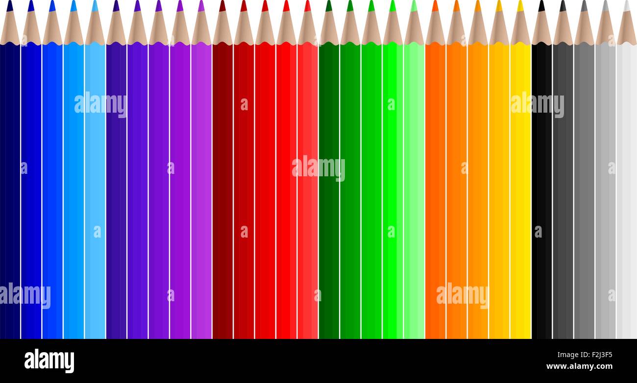 Set of color pencils. Vector illustration Stock Vector Image & Art - Alamy