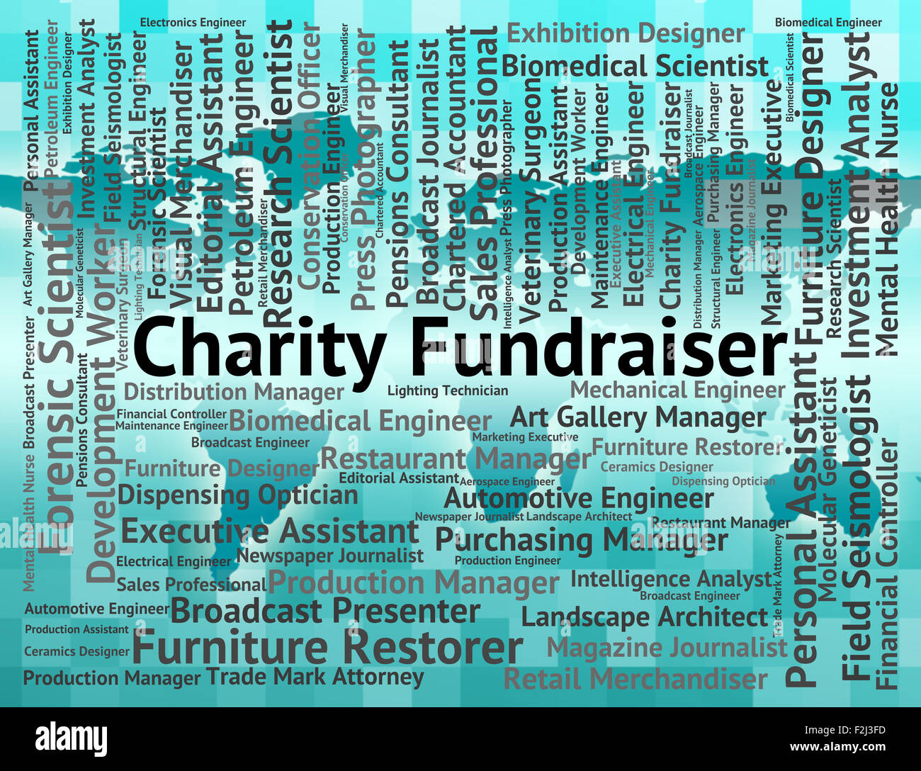 Charity Fundraiser Indicating Jobs Work And Occupation Stock Photo - Alamy