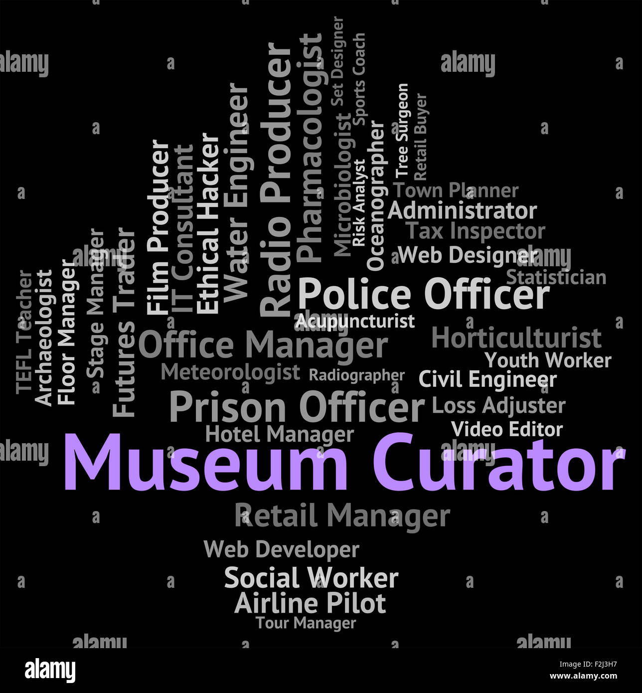 Museum Curator Meaning Occupation Recruitment And Career Stock Photo ...