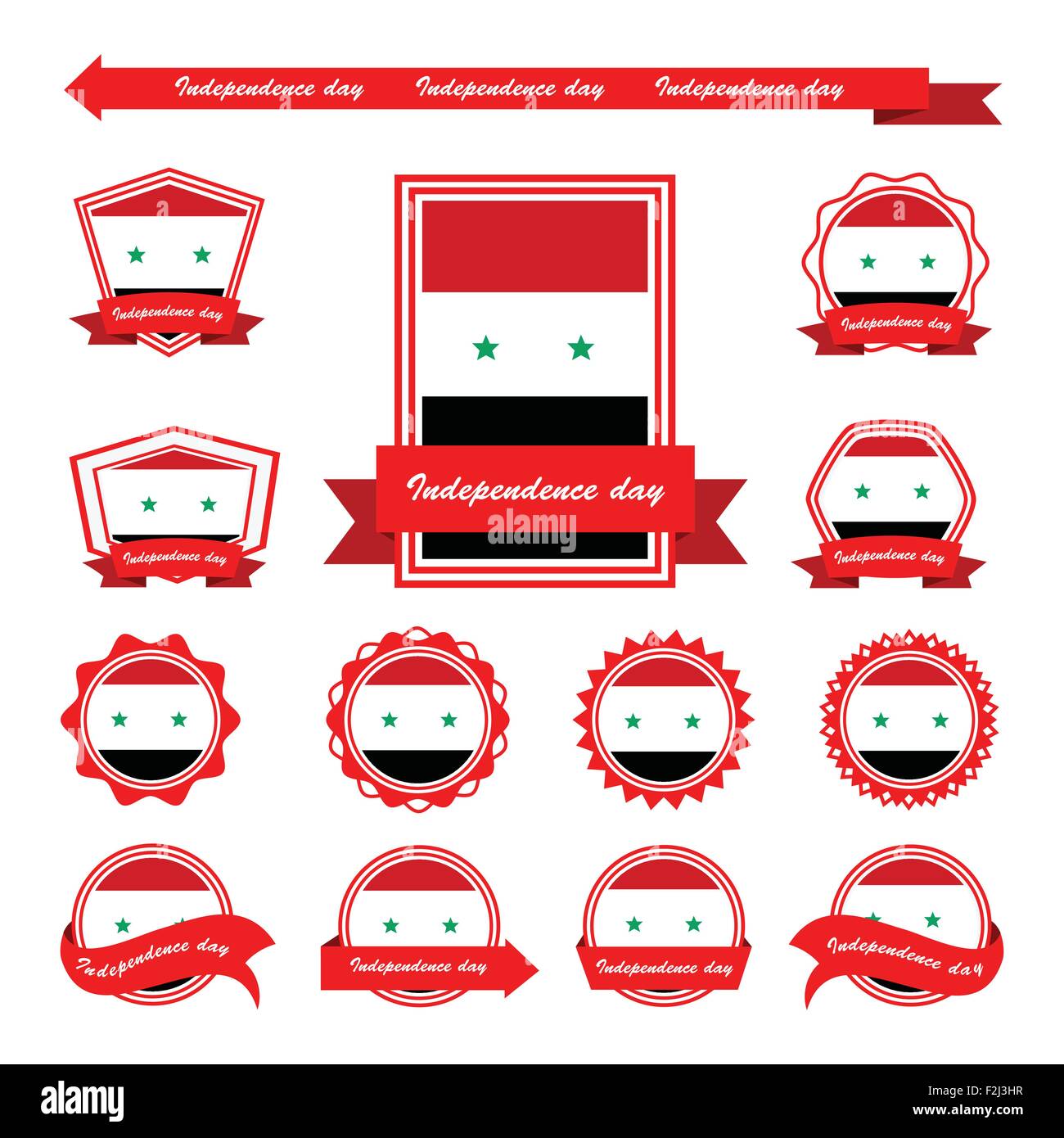 syria independence day flags infographic design Stock Vector Image ...