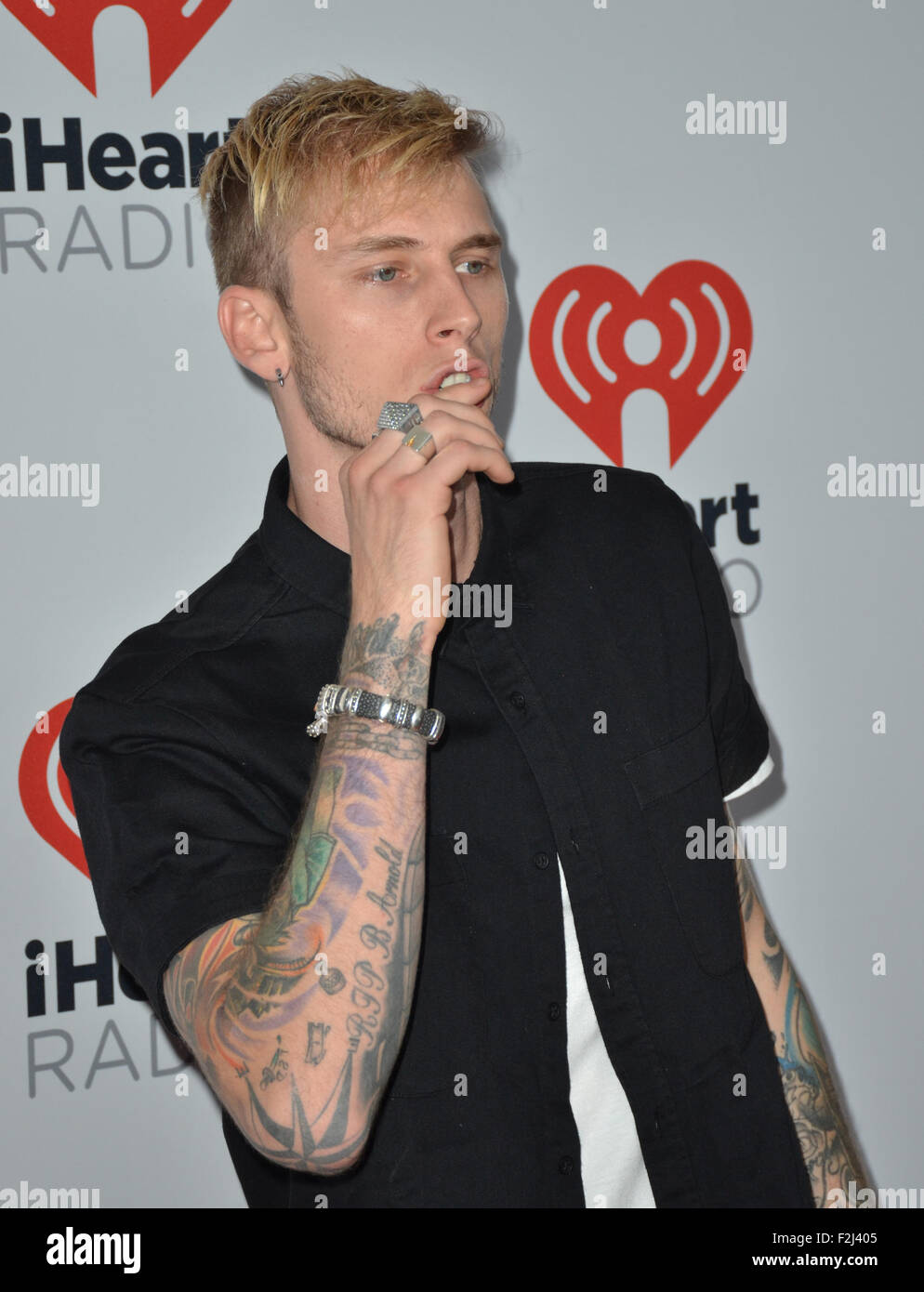 Las Vegas, Nevada, USA. 19th Sep, 2015. Rapper Machine Gun Kelly ...