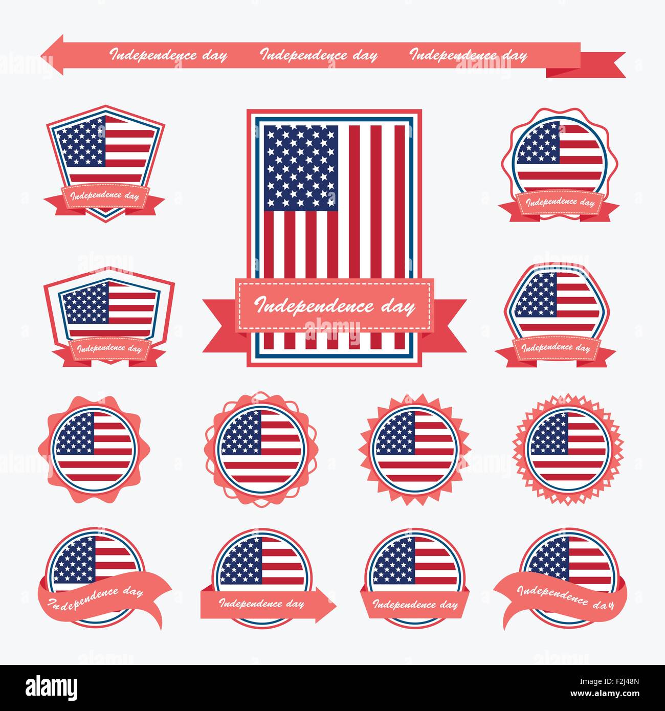 United states independence day flags infographic design Stock Vector ...