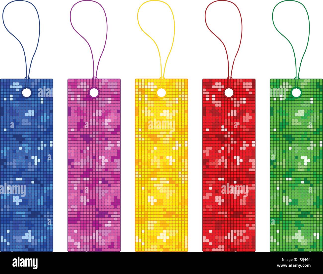 Set of sale tags with string. Vector illustration Stock Vector Image ...