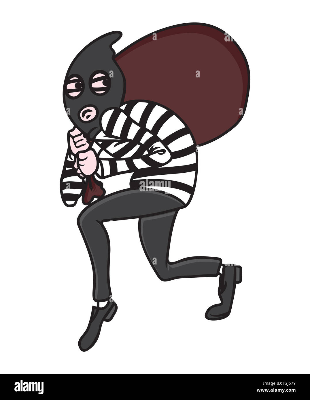Vector illustrations of the robber Stock Photo - Alamy