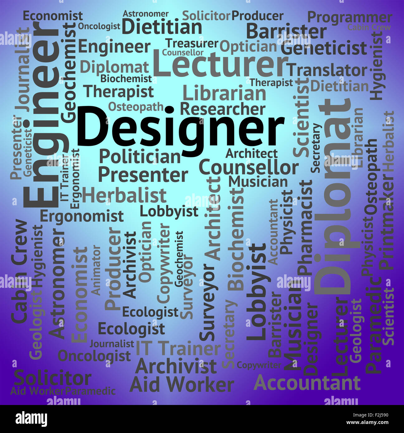 Designer Job Indicating Position Employment And Recruitment Stock Photo ...