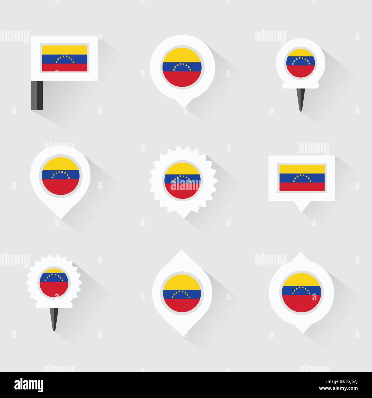 Venezuela map pin hi-res stock photography and images - Alamy