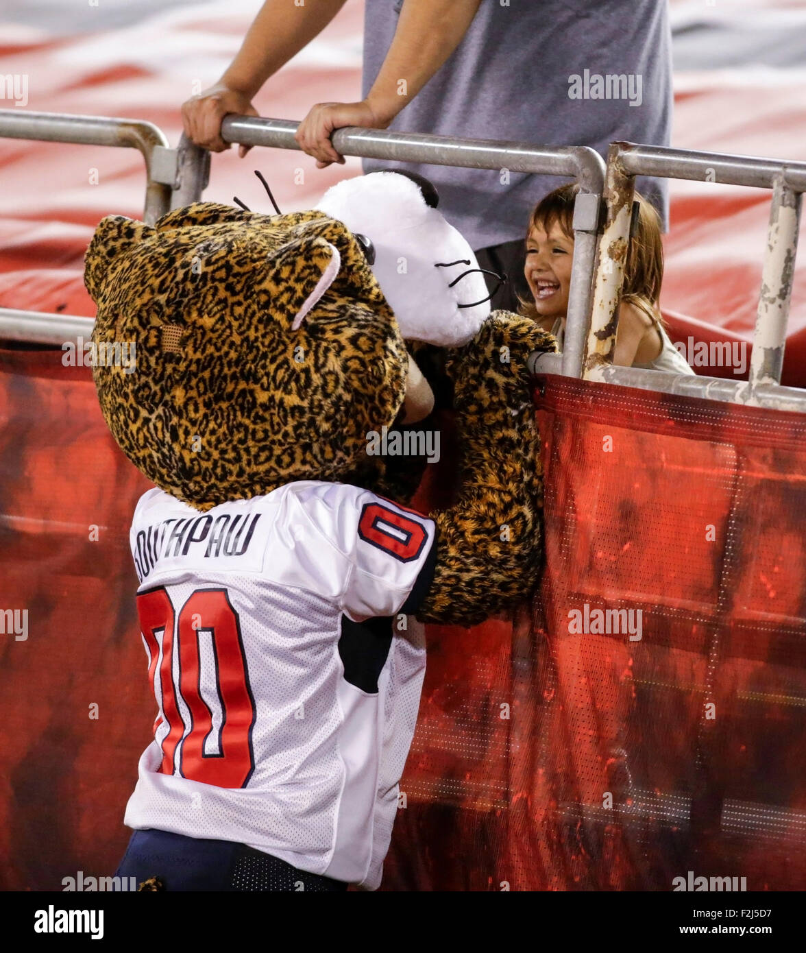 San Diego, CA. 19th Sep, 2015. University of South Alabama's mascot ...