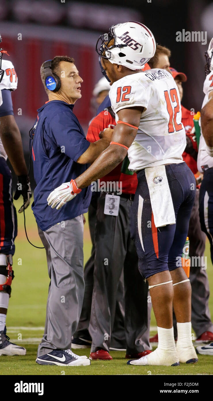 San Diego, CA. 19th Sep, 2015. University of South Alabama Head Coach ...