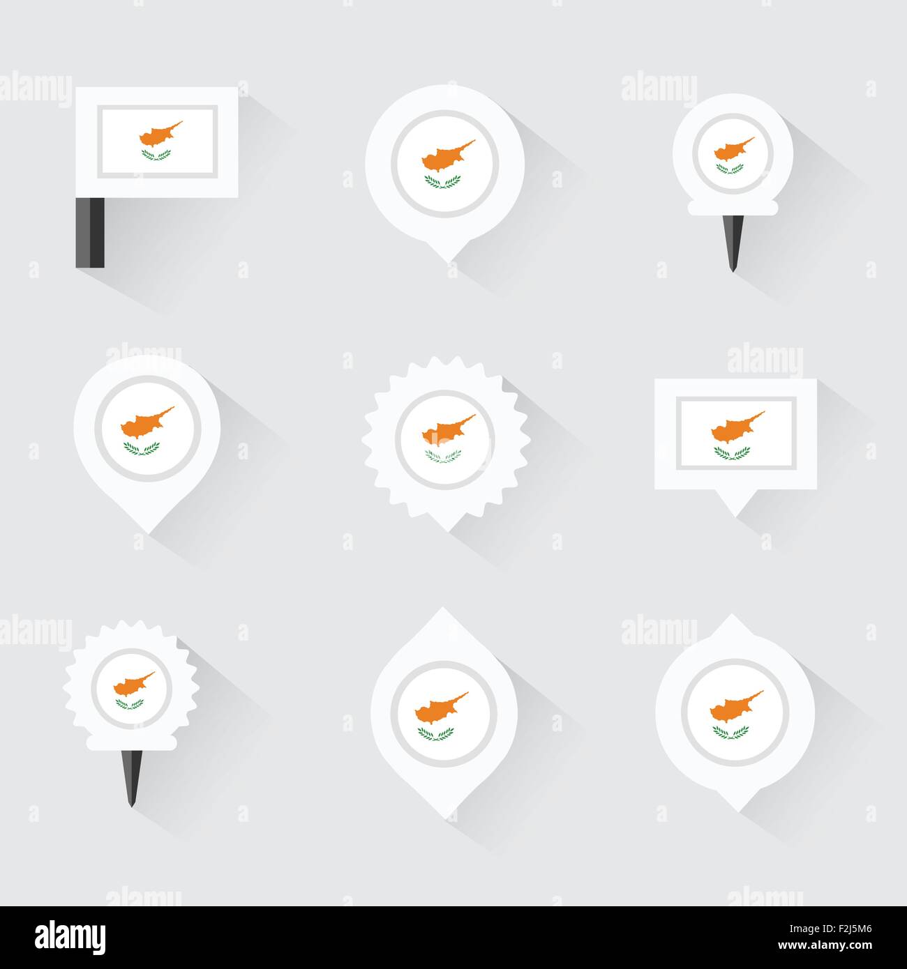 Cyprus flag and pins for infographic, and map design Stock Vector Image ...