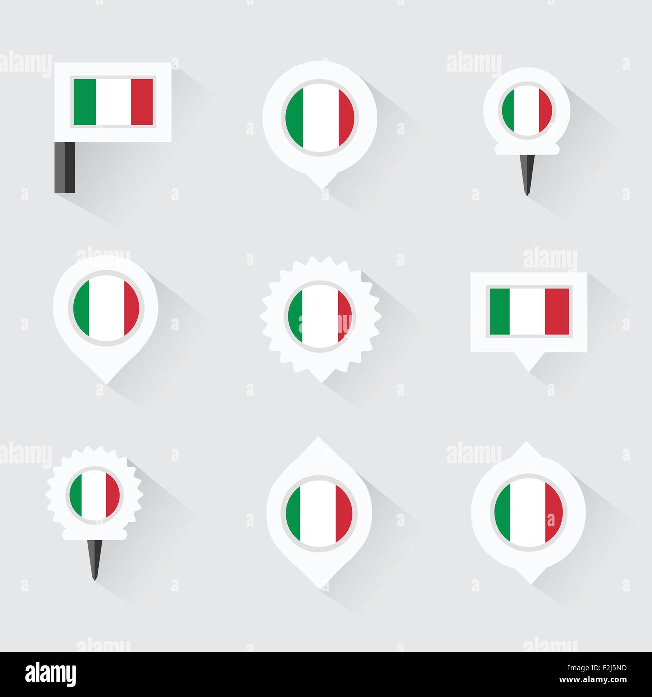 Italy map pin Stock Vector Images - Alamy