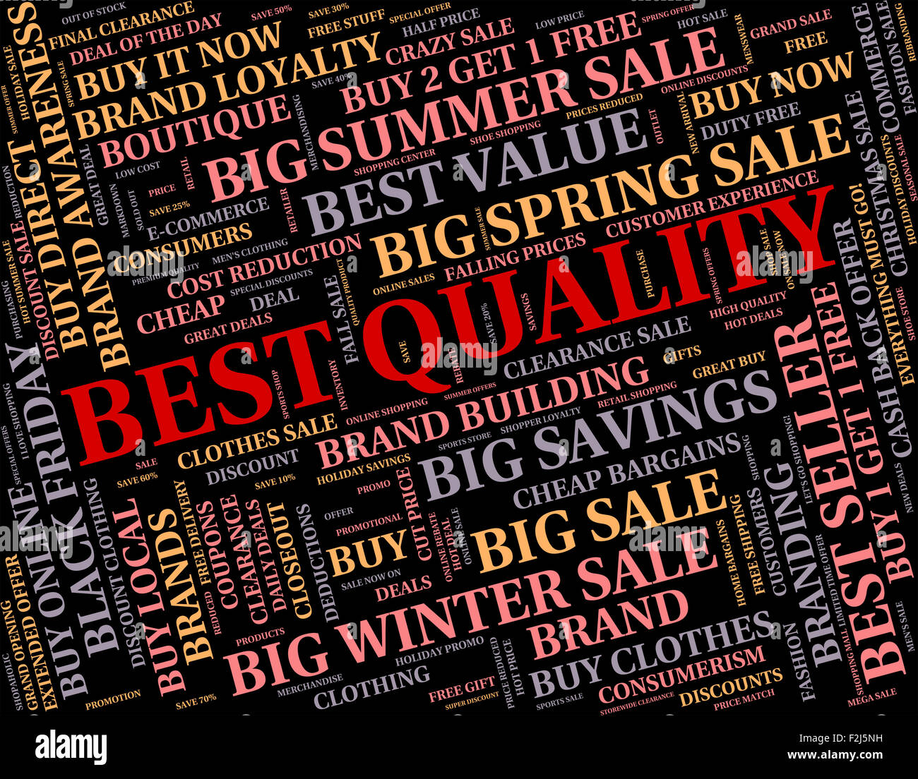 Best Quality Representing Words Incomparable And Text Stock Photo - Alamy