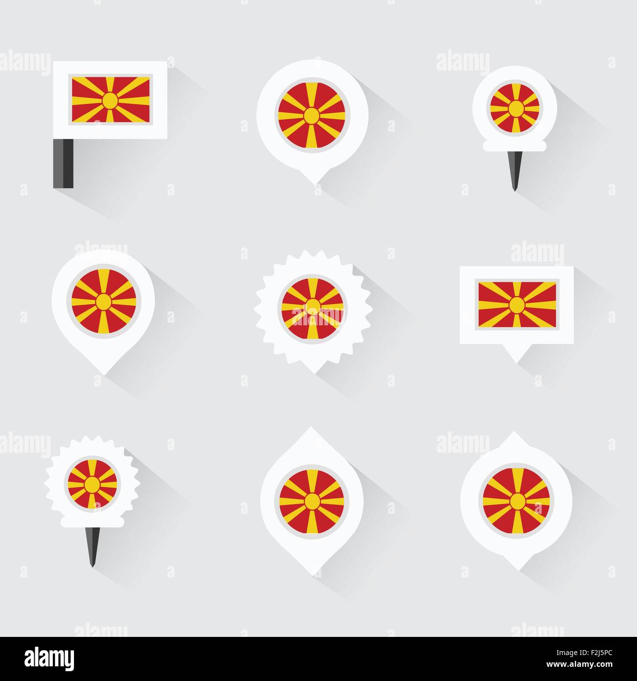Macedonia map pin Stock Vector Images - Alamy