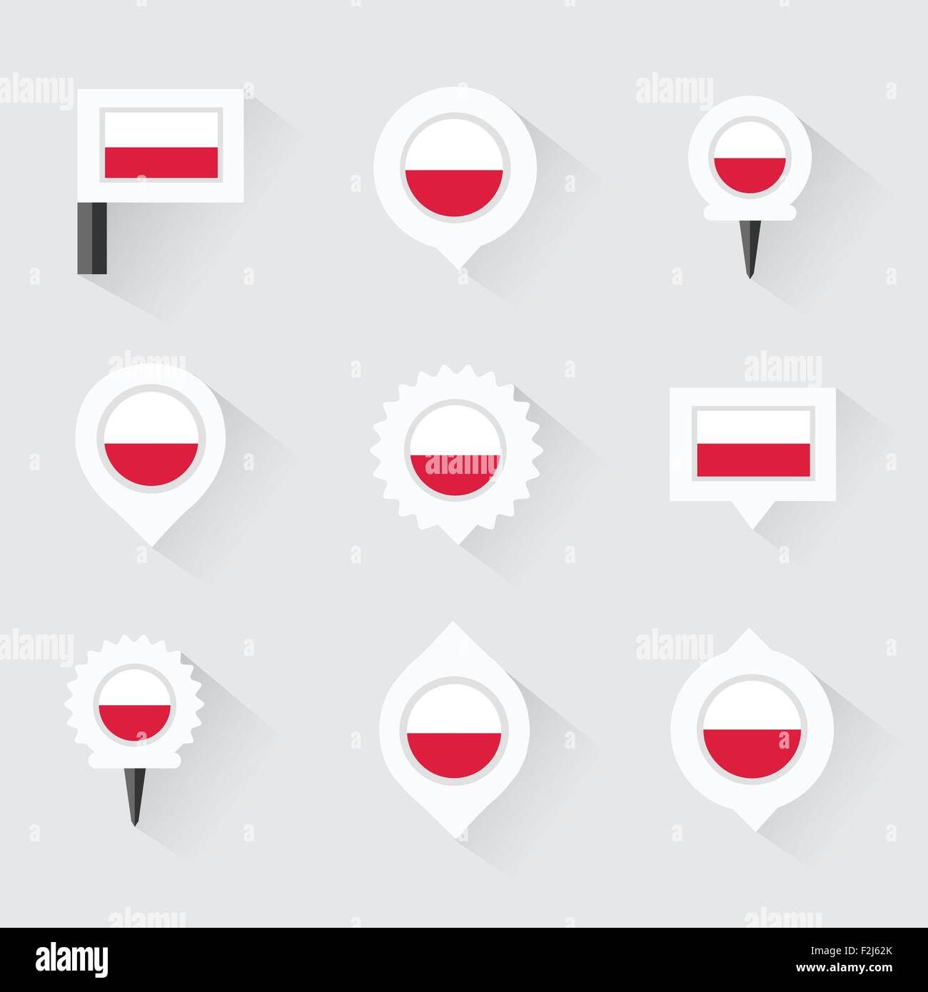 poland flag and pins for infographic, and map design Stock Vector Image ...