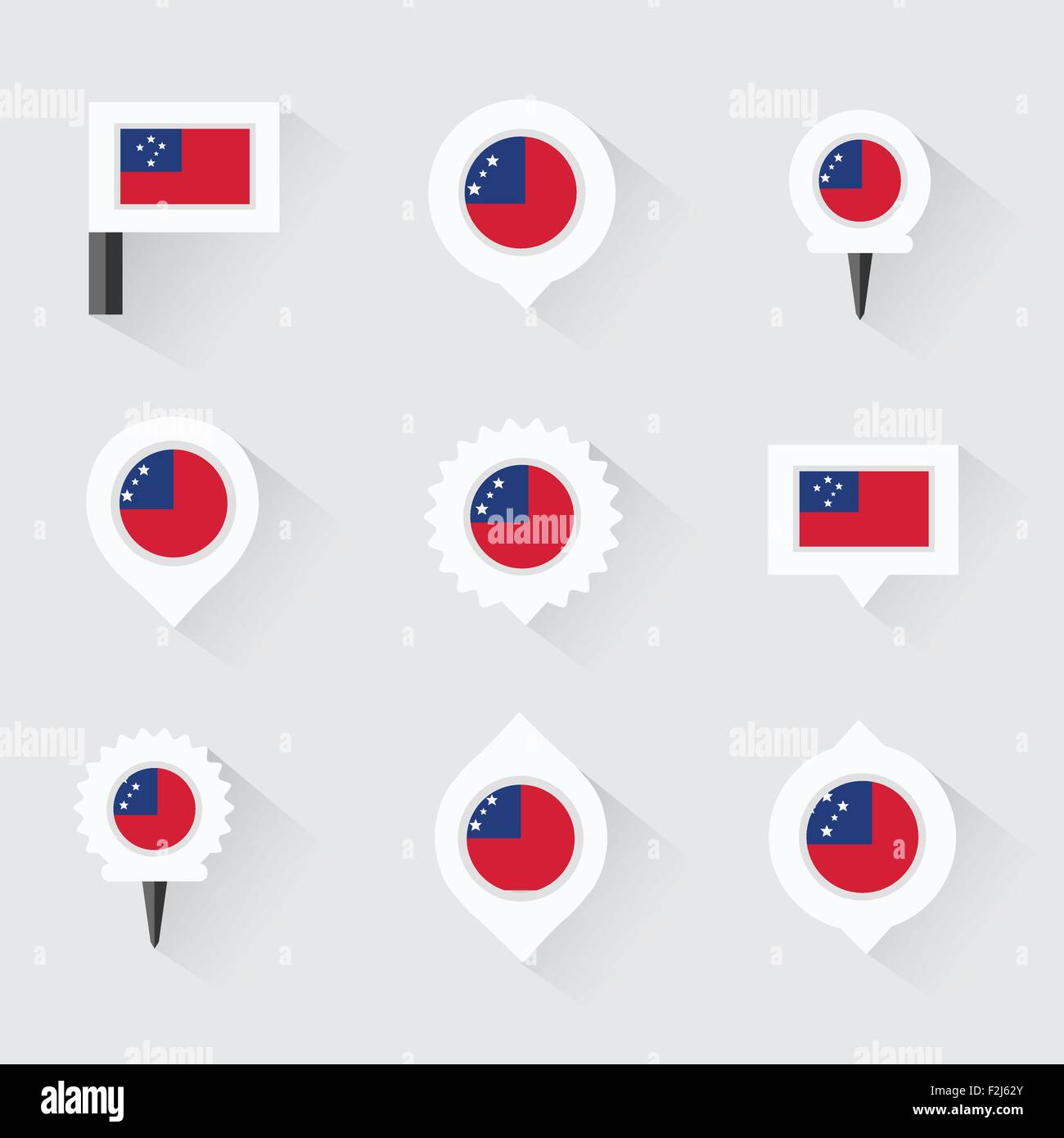 Samoa map pin Stock Vector Images - Alamy