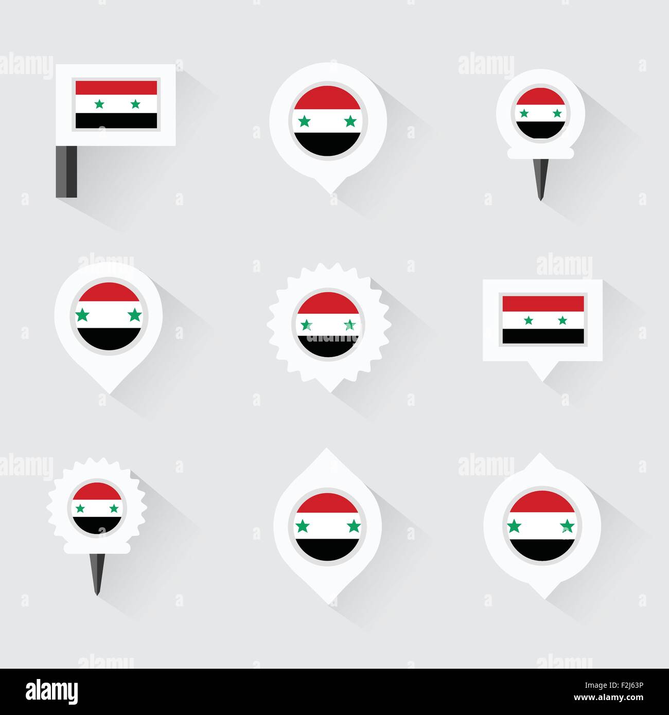 Flag map of syria Stock Vector Images - Alamy