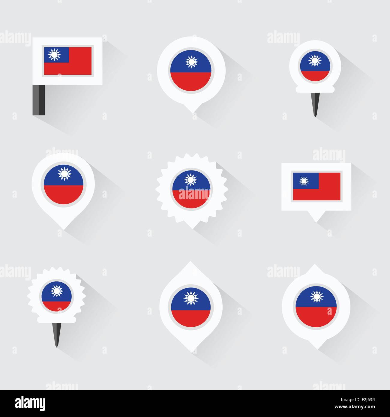 Taiwan flag map Stock Vector Images - Alamy