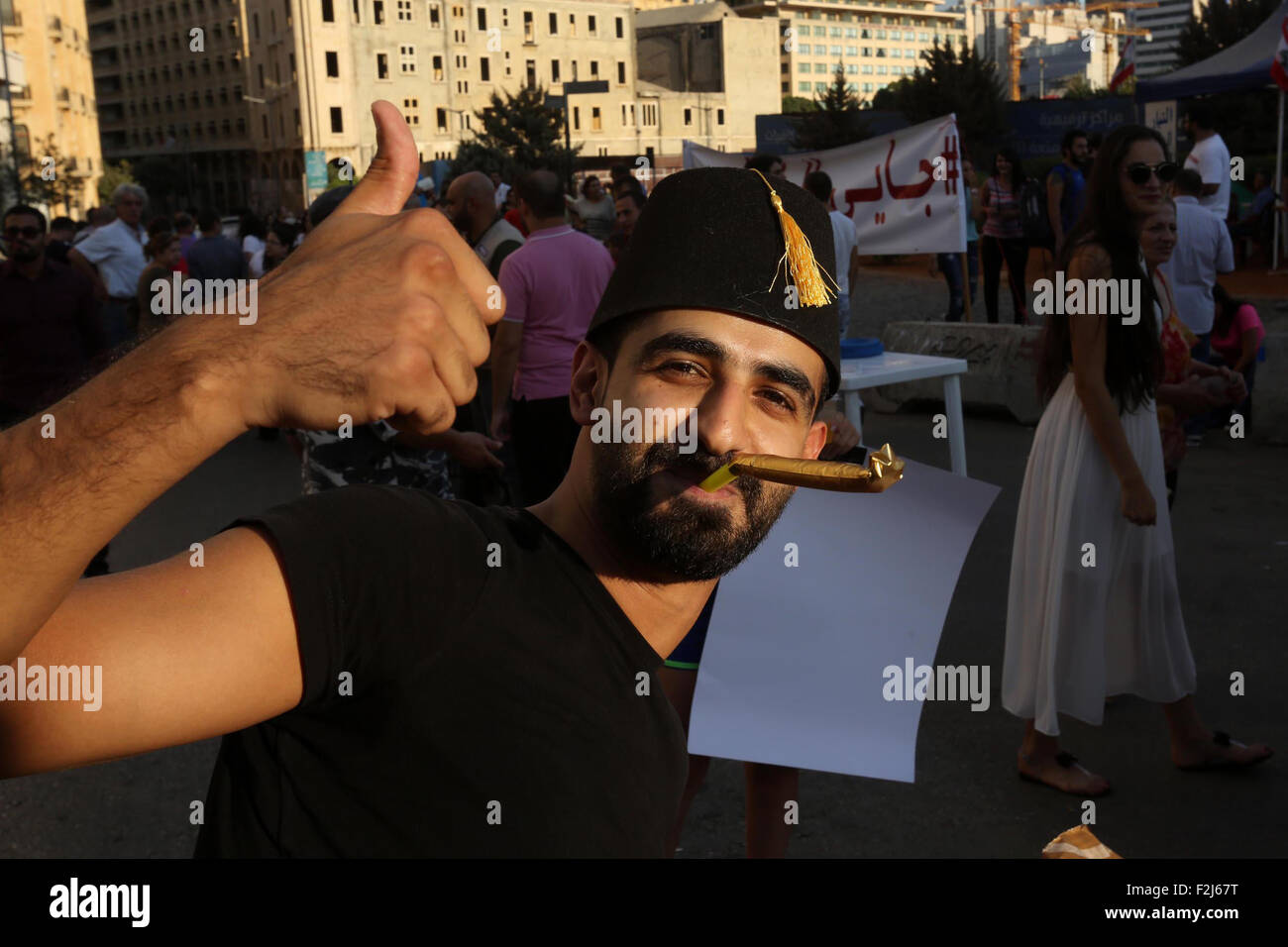 Beirut, Beirut, Lebanon. 19th Sep, 2015. Lebanese participate in a ...