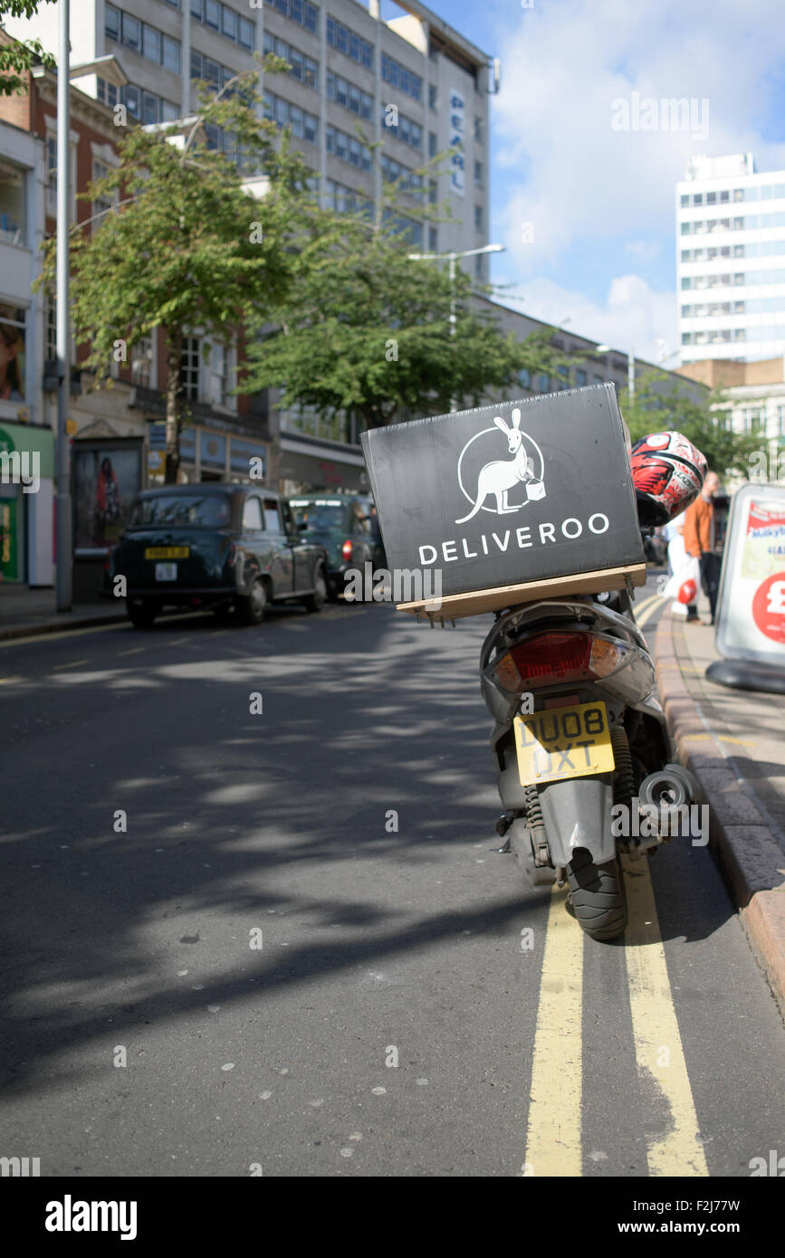 Deliveroo Food Courier Delivery Service Stock Photo - Alamy