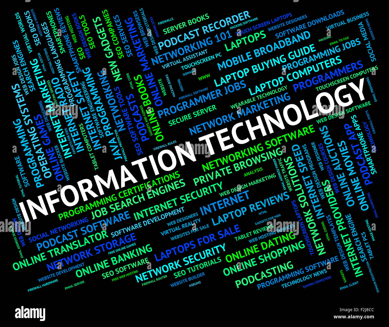 Information Technology Showing Digital Computing And Pc Stock Photo - Alamy