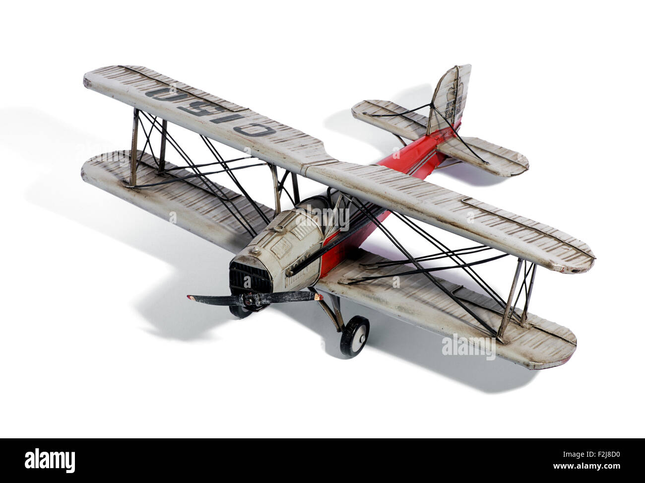Scale model of a vintage biplane Stock Photo - Alamy