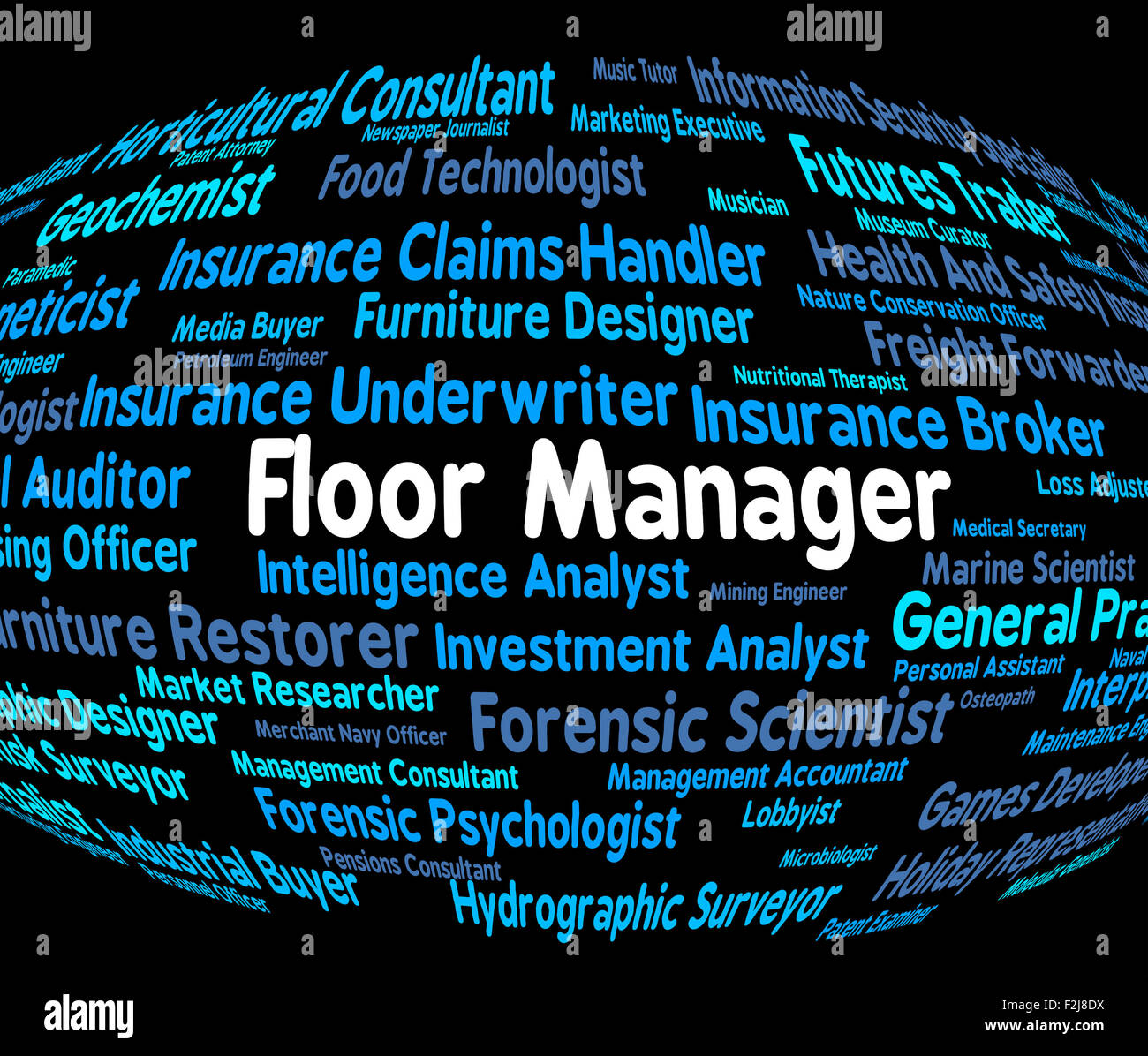 Floor Manager Indicating Job Supervisor And Occupations Stock Photo - Alamy